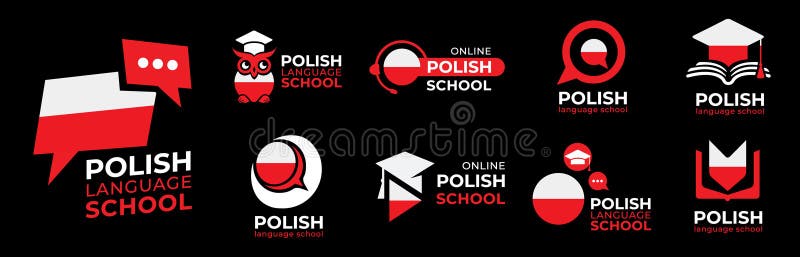 Vector Logo of the Polish Language School Stock Vector - Illustration ...