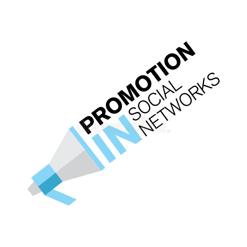 Vector Logo of Promotion in Social Networks, Advertising Stock ...