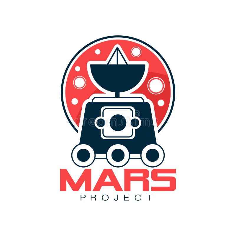 Logo of Mars Exploration Rover with Satellites and Camera. Space ...