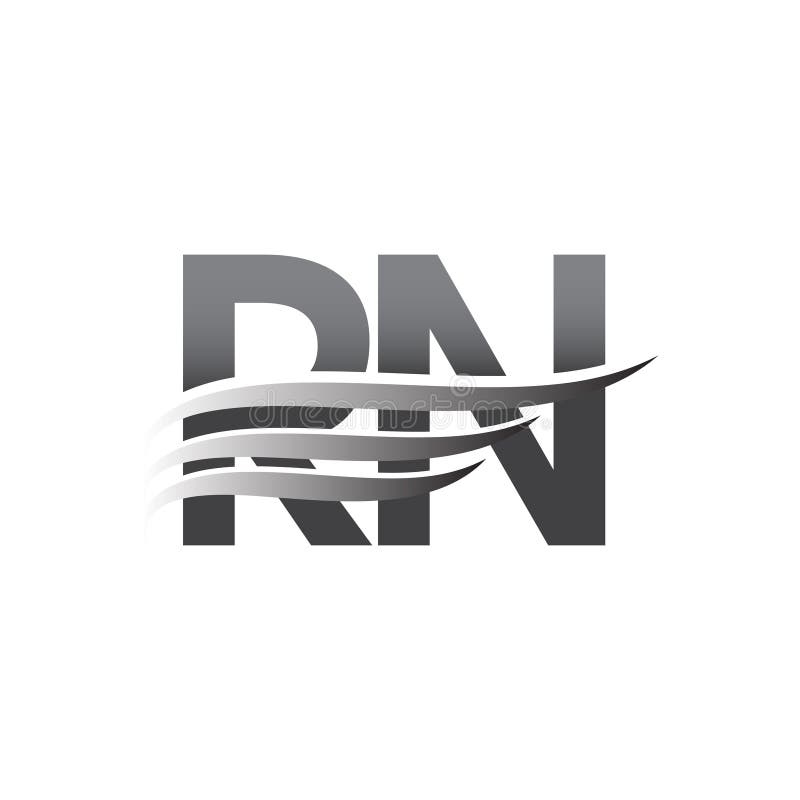 Vector Logo RN and Wing Symbol Stock Illustration - Illustration of ...