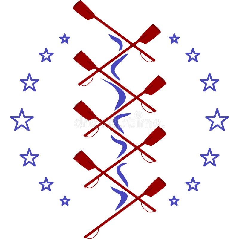 Vector Logo for Rowing Club in Blue Stock Illustration - Illustration ...