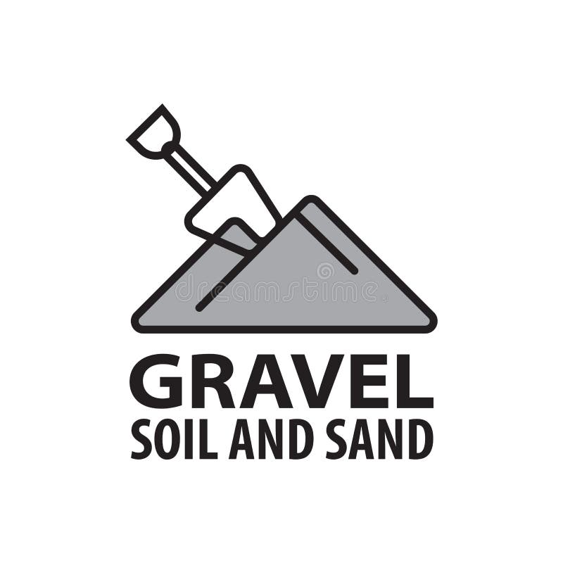 Vector Logo of Sand, Gravel and Soil Extraction Stock Vector ...