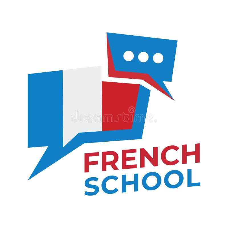 Vector Logo of the French Language School Stock Vector - Illustration ...