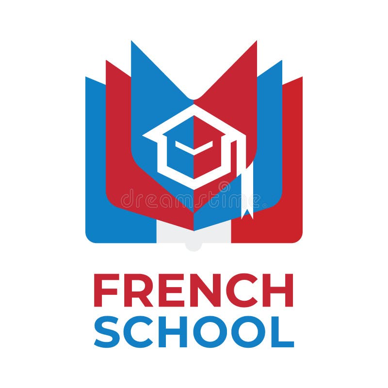 Vector Logo of the French Language School Stock Vector - Illustration ...
