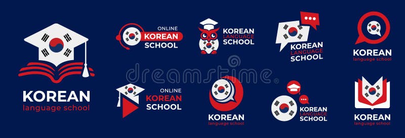 Vector Logo of the Korean Language School Stock Vector - Illustration ...