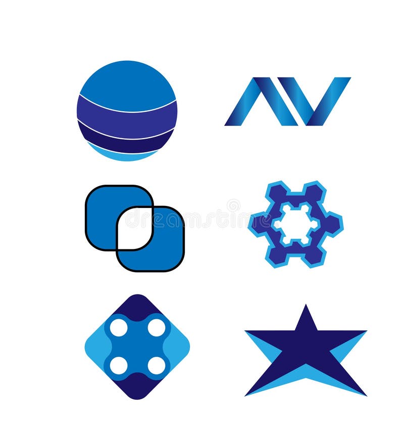 Vector logo set stock vector. Illustration of company - 73183158