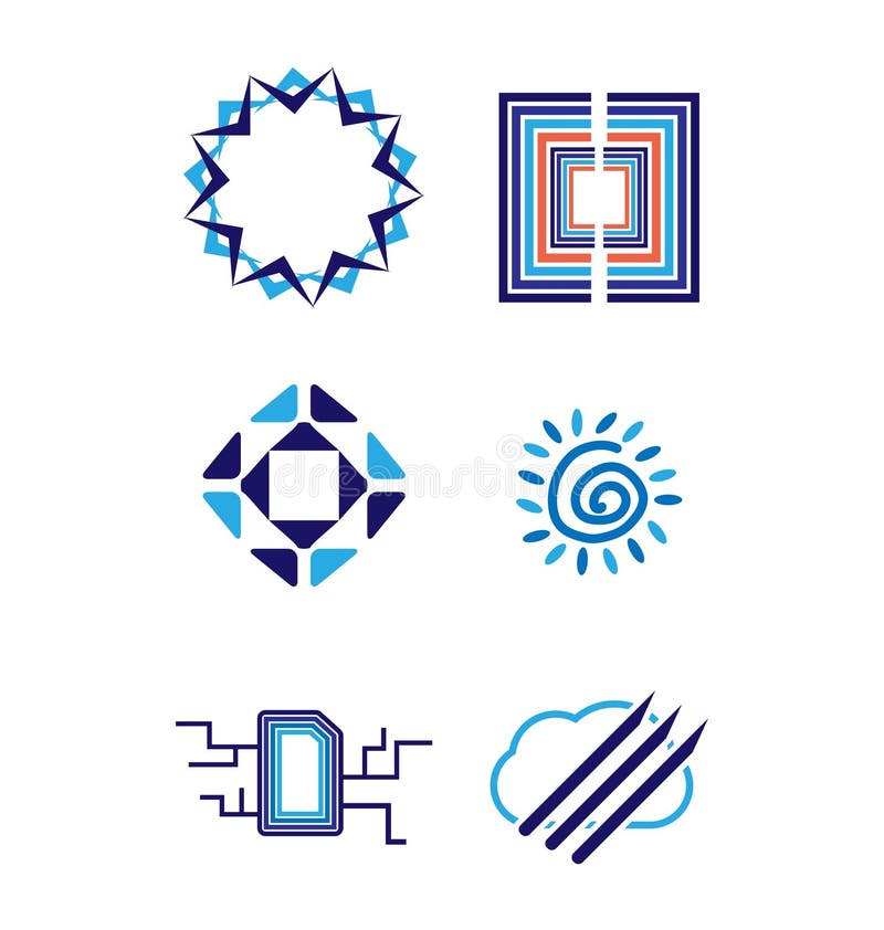 Vector logo set stock vector. Illustration of vector - 73183251