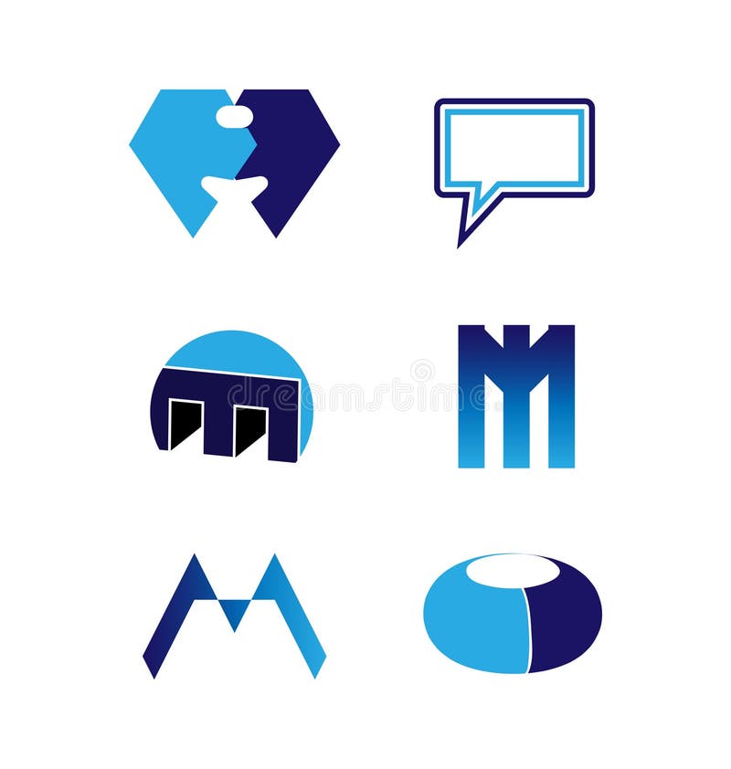 Vector logo set stock vector. Illustration of abstract - 73183406