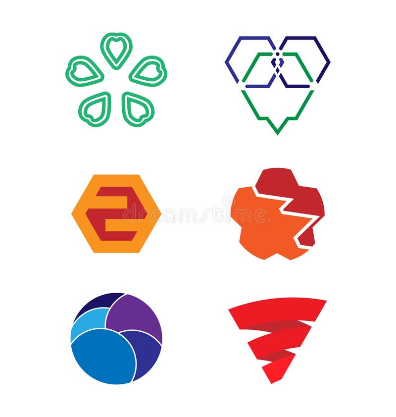 Vector logo set stock vector. Illustration of creative - 73183436