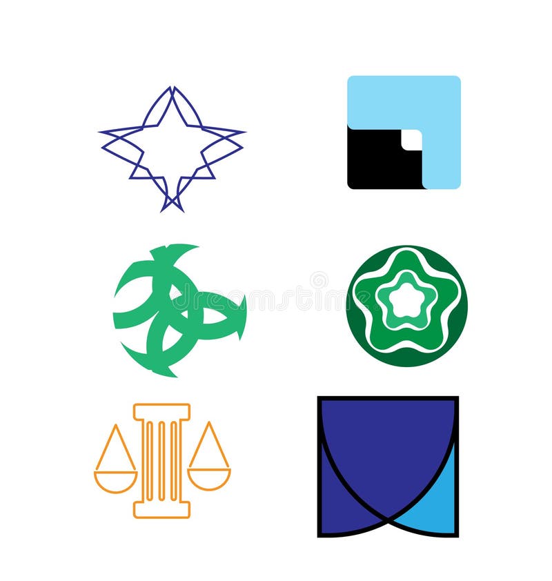 Vector logo set stock vector. Illustration of vector - 73183251