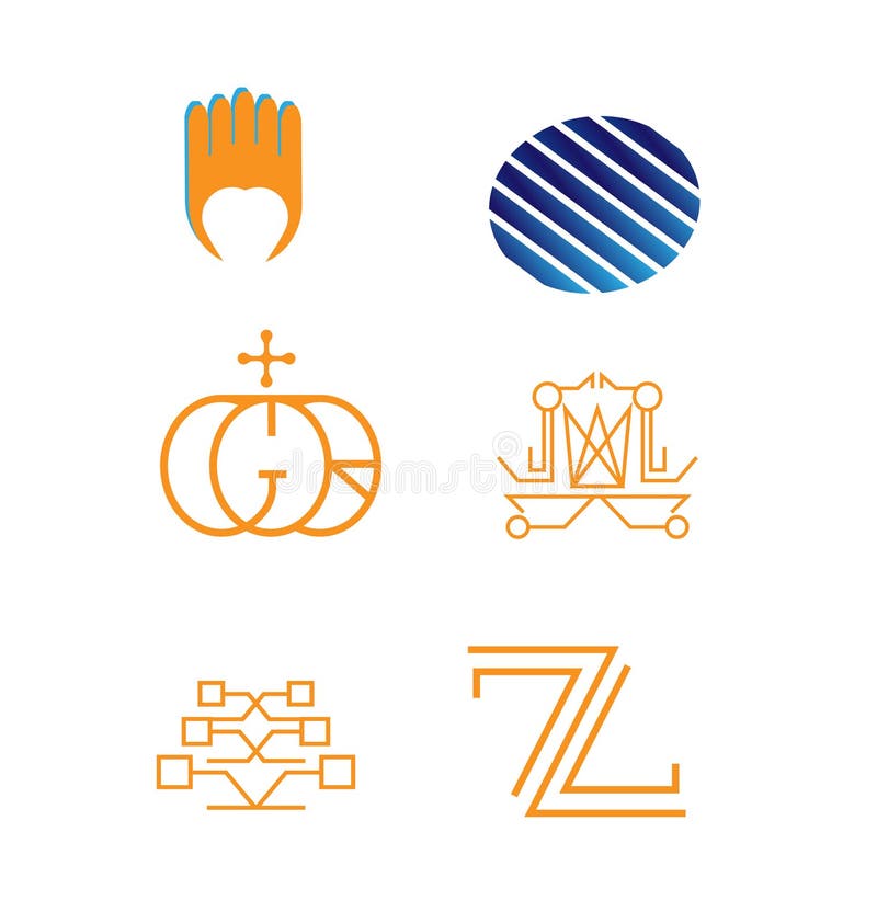 Vector logo set stock vector. Illustration of vector - 73183251