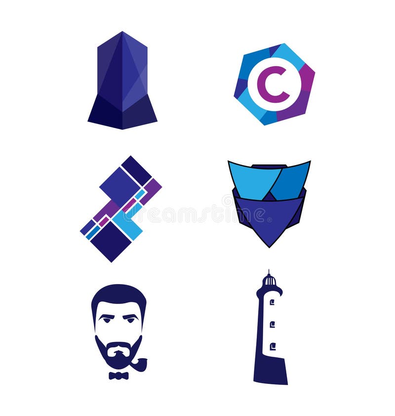 Vector logo set stock vector. Illustration of vector - 73183251