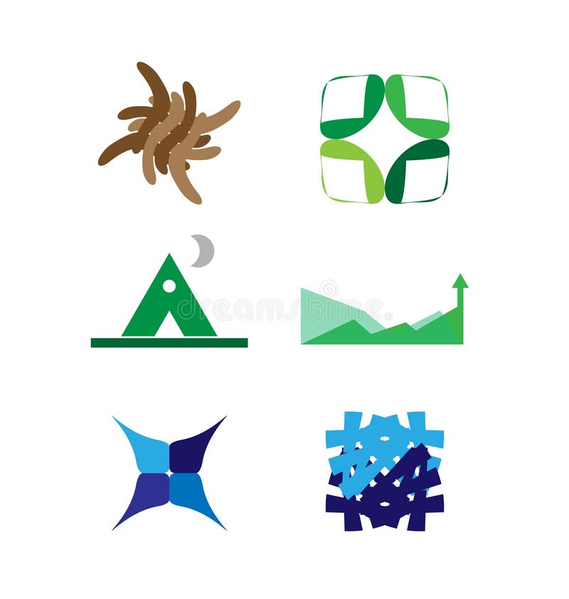 Vector logo set stock vector. Illustration of vector - 73183251