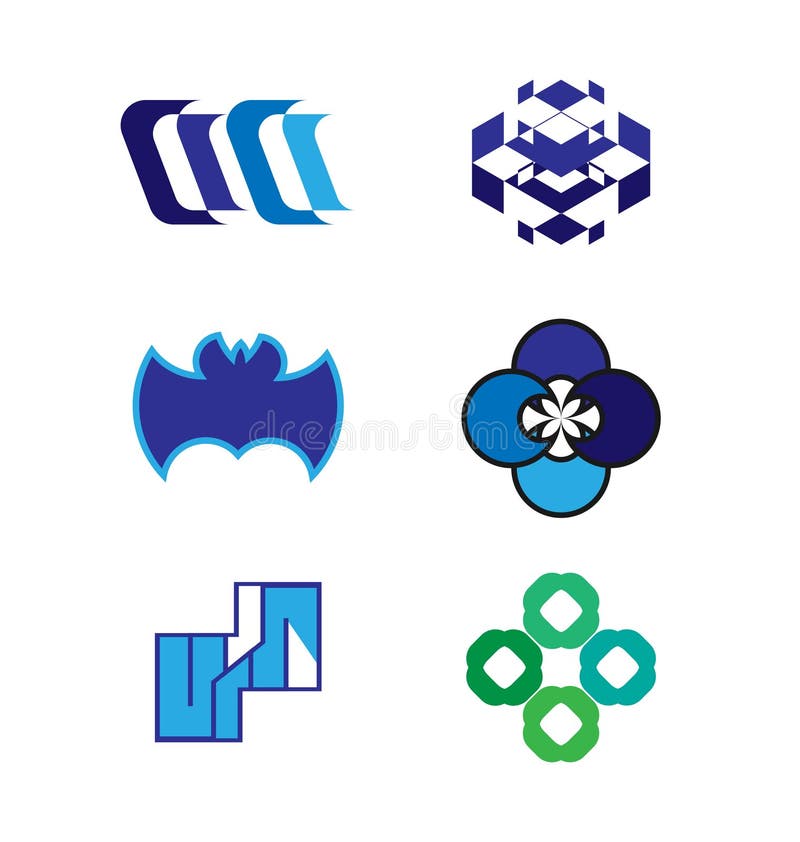 Vector logo set stock vector. Illustration of vector - 73183251