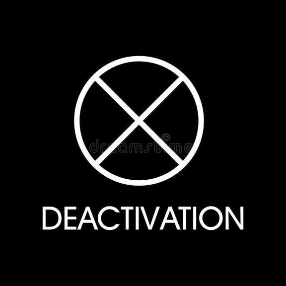Vector Logo, Sign of Deactivation and Inactivity of the Account Stock ...