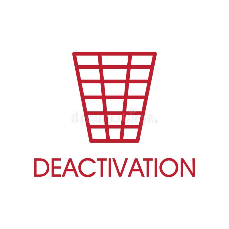 Vector Logo, Sign of Deactivation and Inactivity of the Account Stock ...