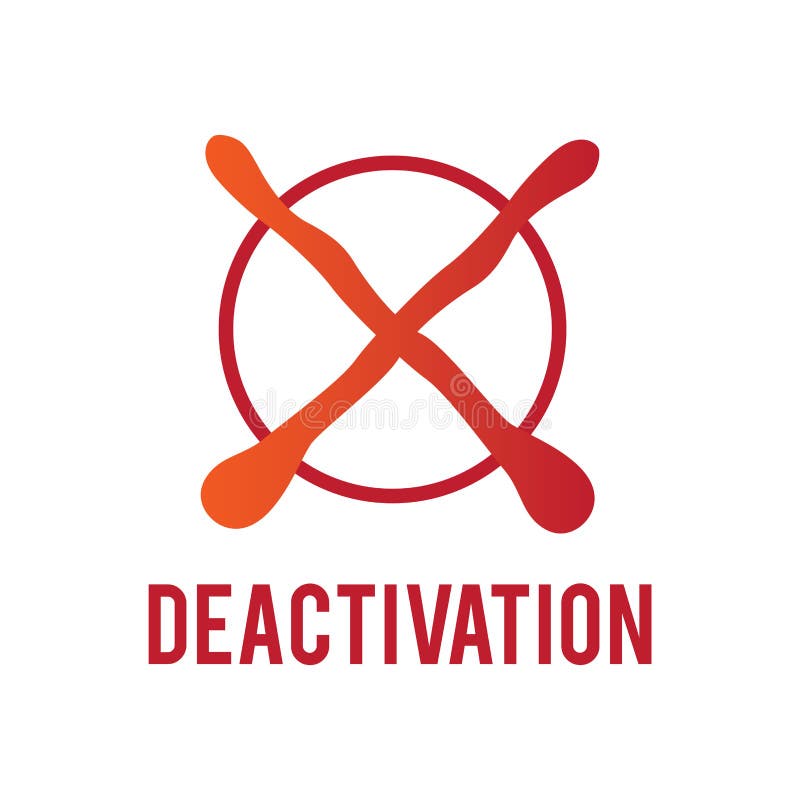 Vector Logo, Sign of Deactivation and Inactivity of the Account Stock ...