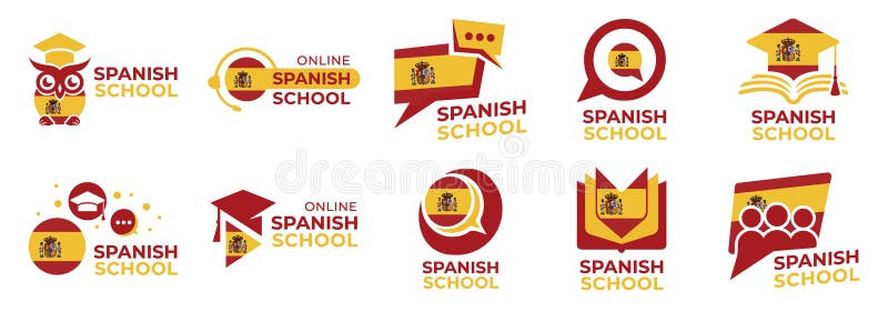 Vector Logo of the Spanish Language School Stock Vector - Illustration ...