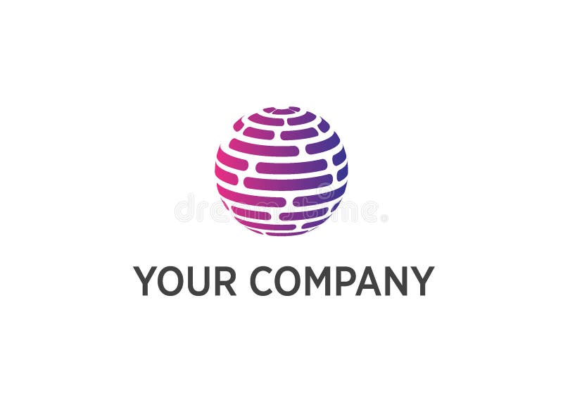 Global Logo in Sphere Shape. Logo for Business, Global Technology Stock ...