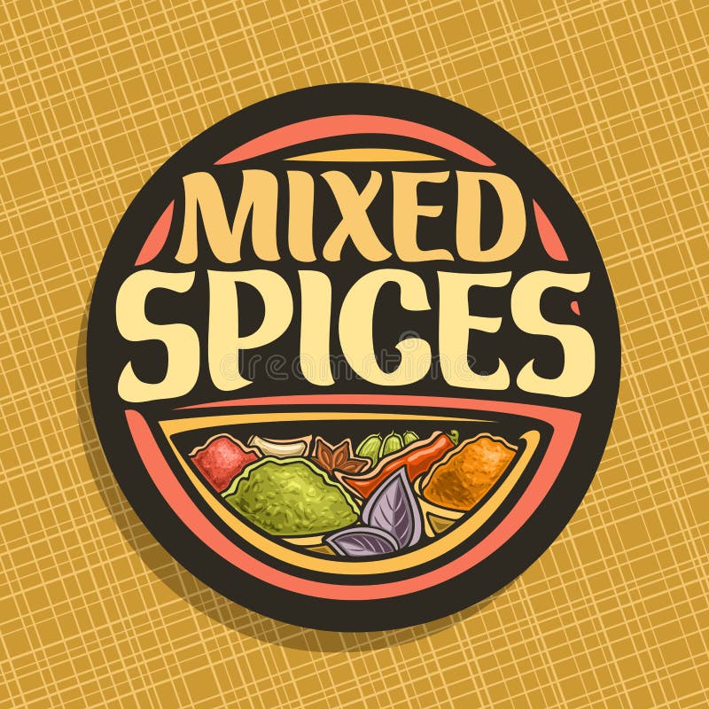 Vector logo for Spices stock vector. Illustration of font - 108656375