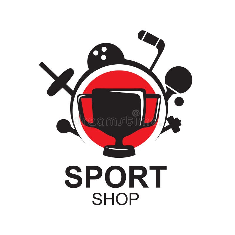 Vector Logo of a Sports Goods Store Stock Vector - Illustration of ...