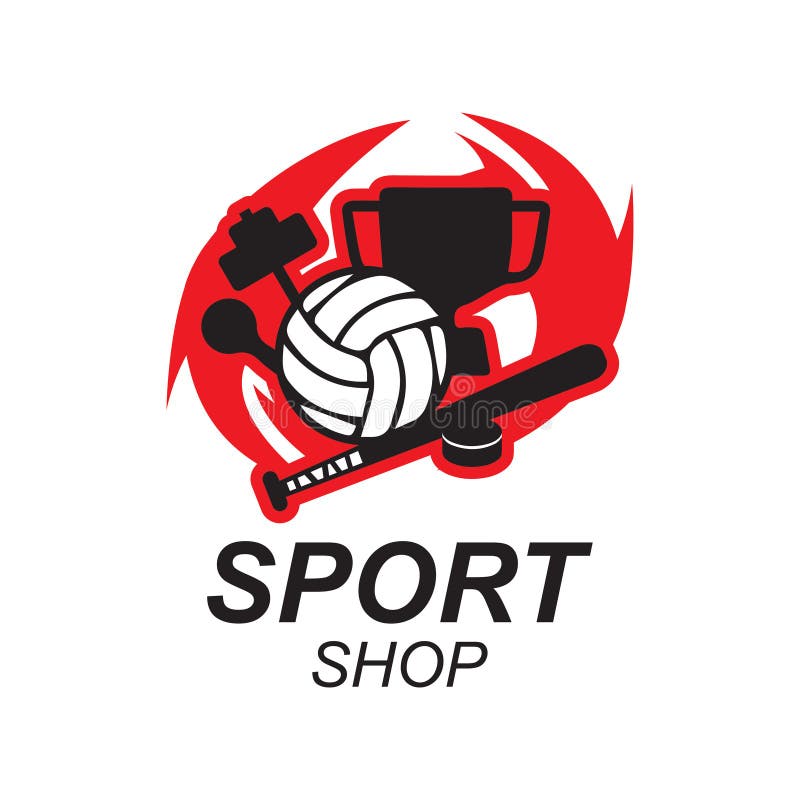 Vector Logo of a Sports Goods Store Stock Vector - Illustration of ...