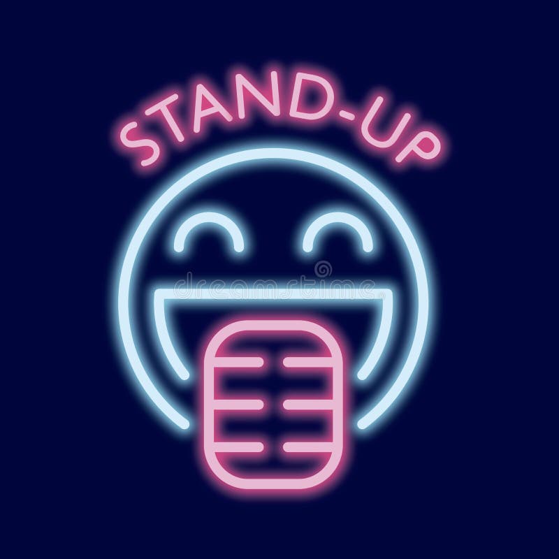 Vector Logo of a Stand-up, Humorous Show Stock Vector - Illustration of ...