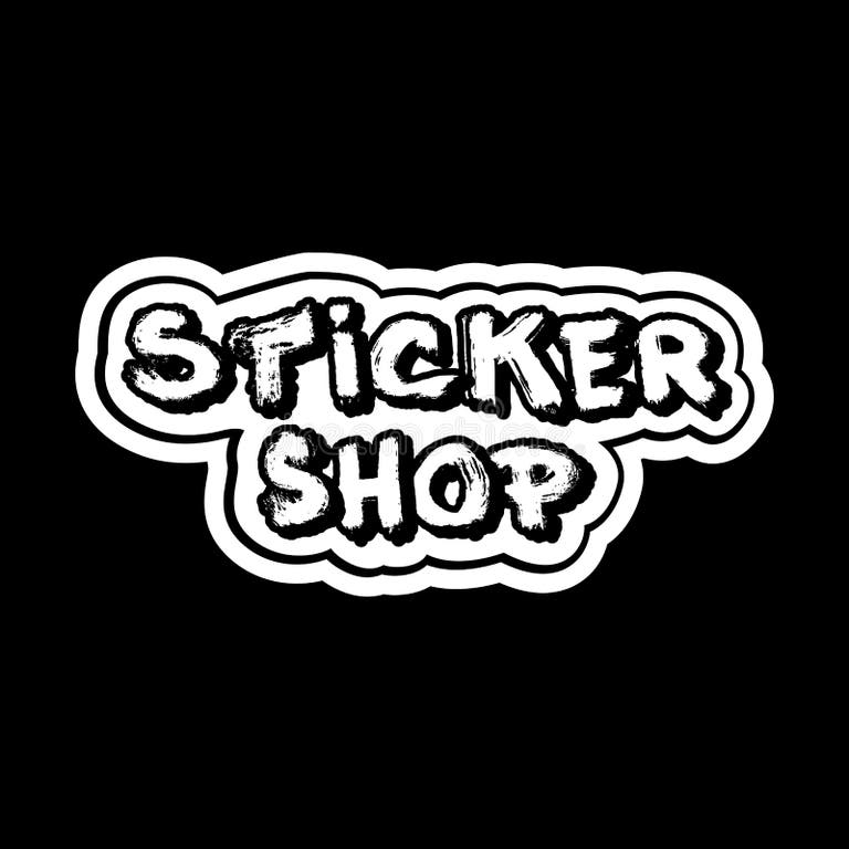 Vector Logo for Sticker Shop, Sticker Store Stock Illustration ...