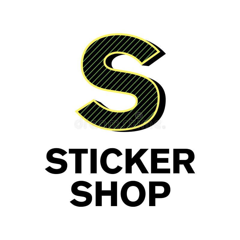 Vector Logo for Sticker Shop, Sticker Store Stock Illustration ...
