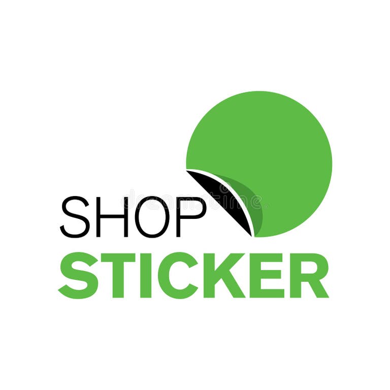 Vector Logo for Sticker Shop, Sticker Store Stock Illustration ...