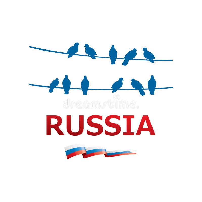 Vector Logo with Symbols of Russia, Russian Stock Illustration ...