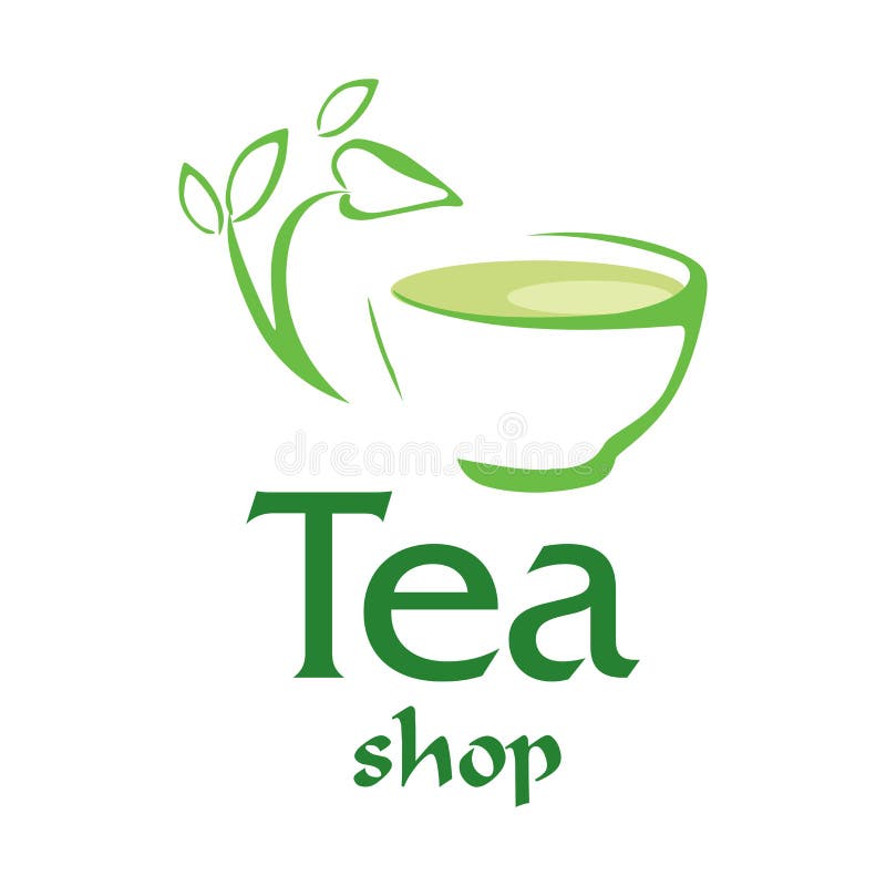 Vector Logo of a Tea Shop and Cafe Stock Illustration - Illustration of ...