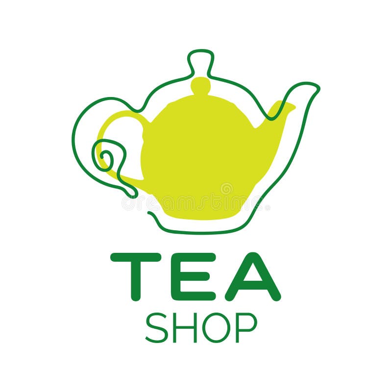 Vector Logo of a Tea Shop and Cafe Stock Illustration - Illustration of ...