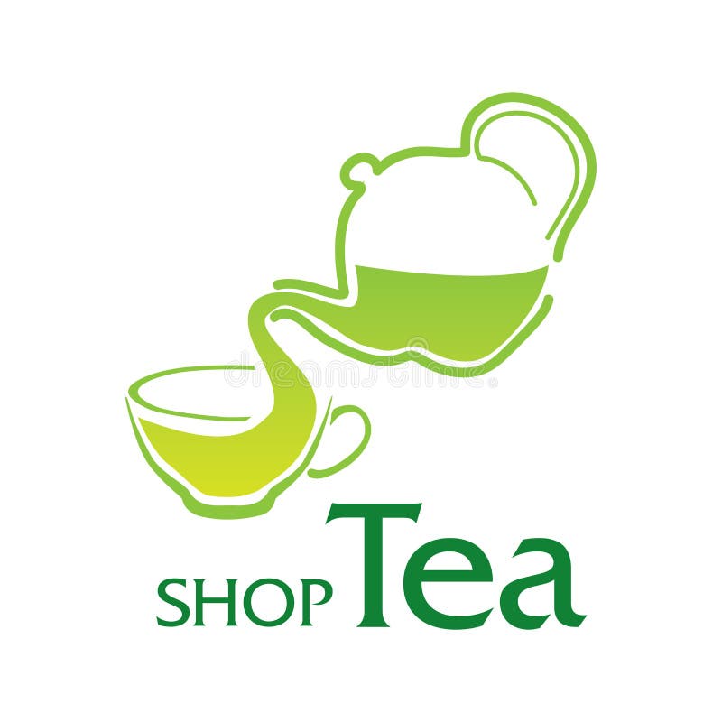 Vector Set of Tea Shop and Cafe Logos Stock Illustration - Illustration ...