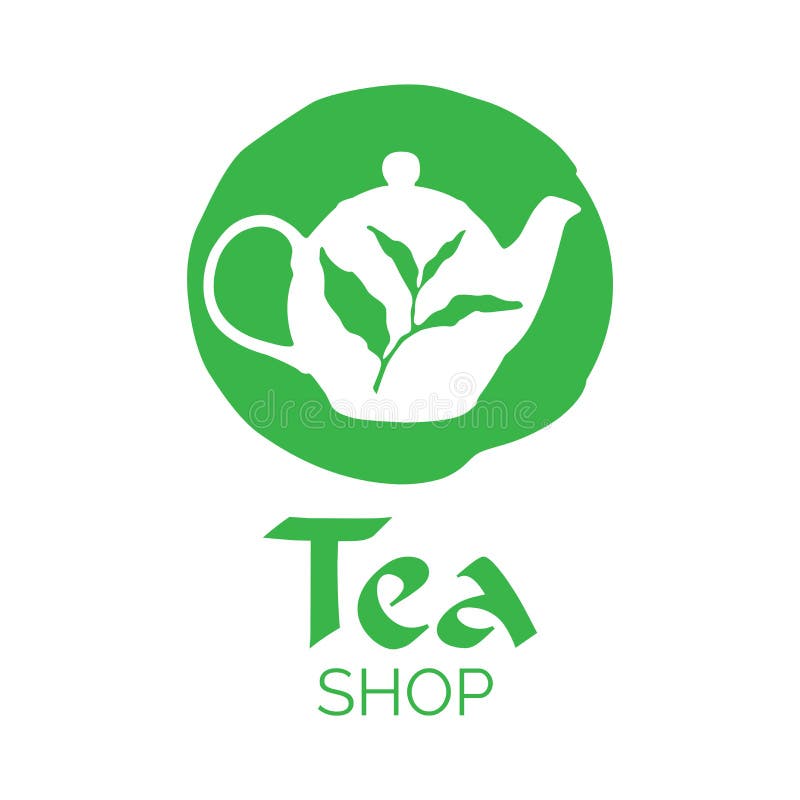Vector Logo of a Tea Shop and Cafe Stock Illustration - Illustration of ...