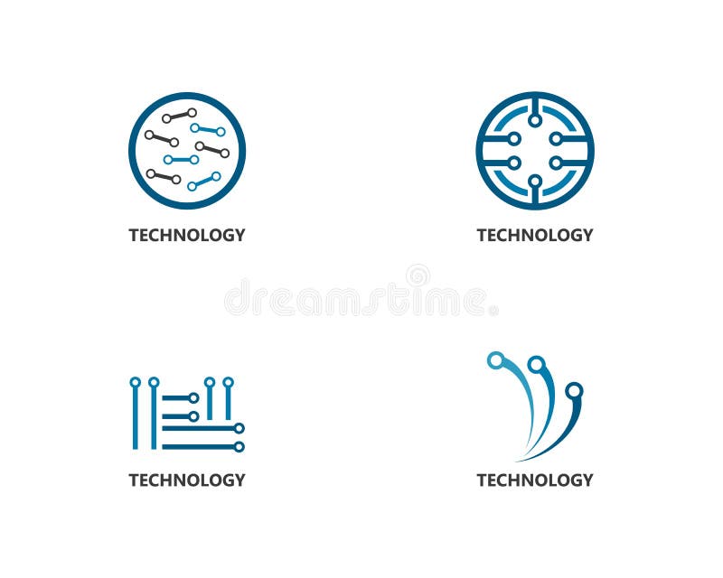 Vector Logo Technology stock vector. Illustration of science - 137073293