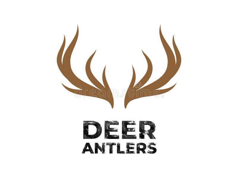 Deer Antler Illustration. Vector Logo Template Stock Vector ...