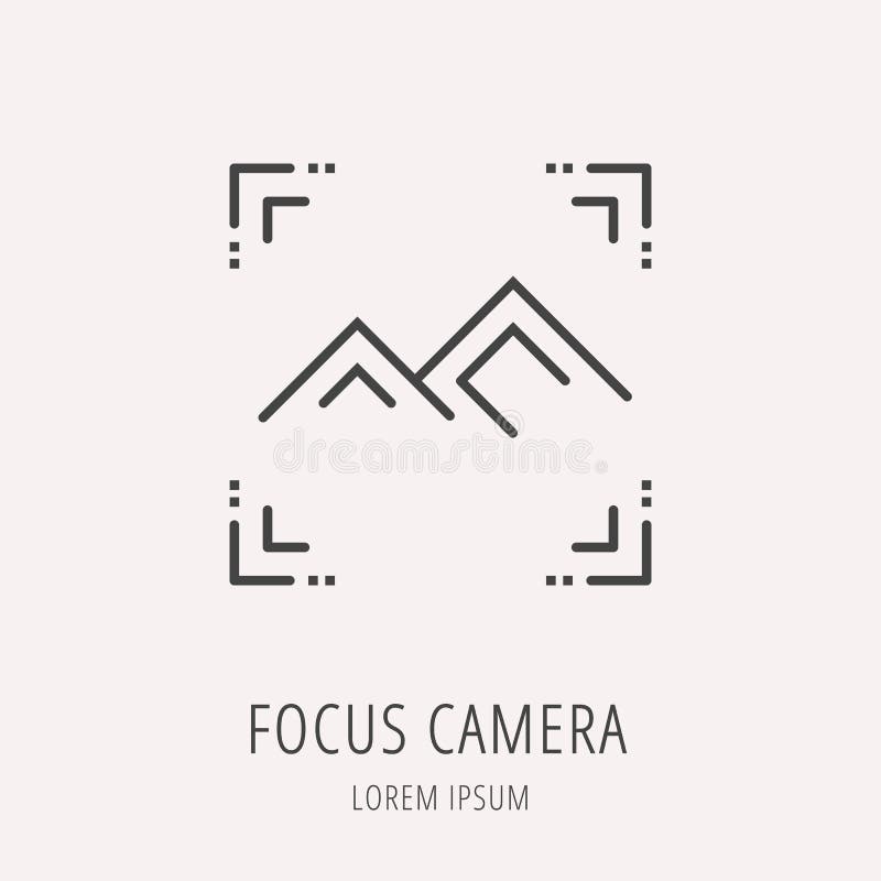 Vector Logo Template Focus Camera Simple Stock de ilustración ...