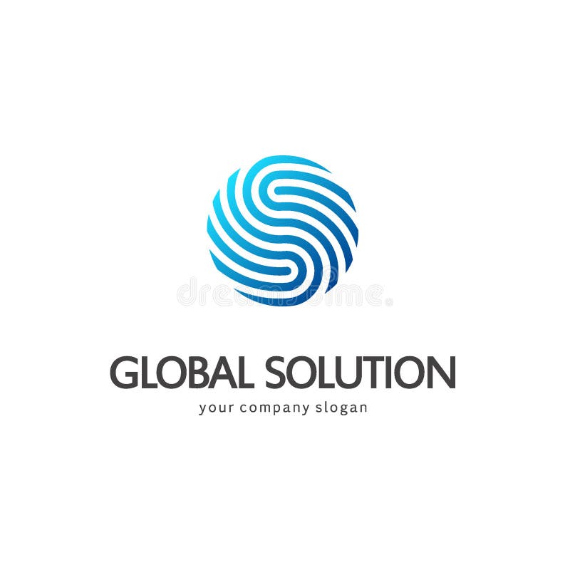Vector Logo Template. Global Solution Stock Vector - Illustration of ...