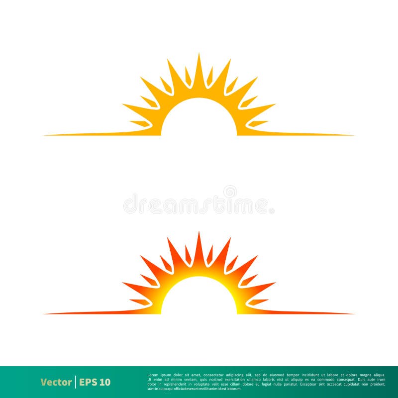 Vector Logo Template Illustration Design Del Icono De La Sol Vector EPS ...