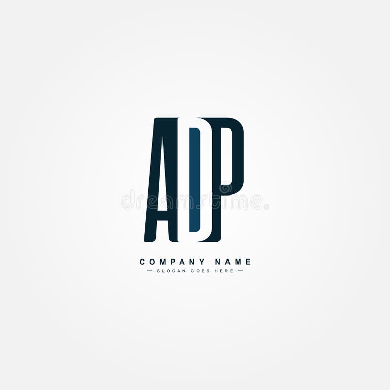 Vector Logo Template for Initials ADP - Simple Alphabet Letters Logo ...