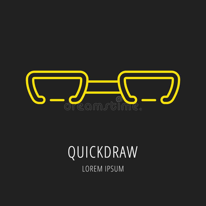 Vector Logo Template Quickdraw Simple Stock de ilustración ...