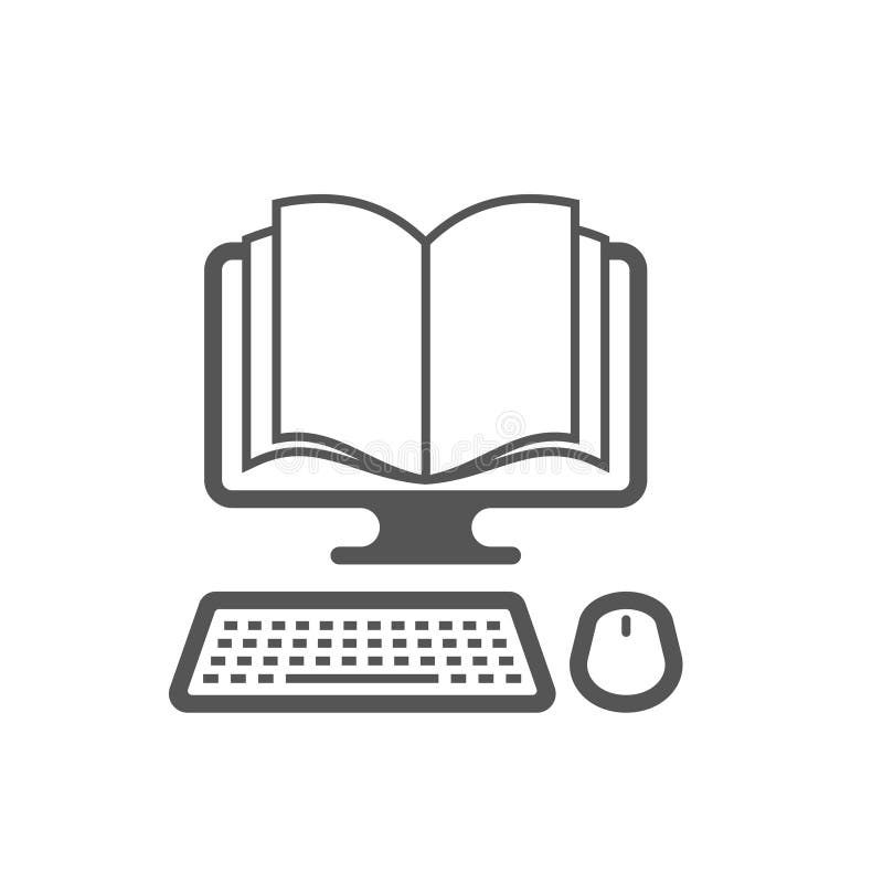 Vector Logo Template. Reading Books on the Internet, E-reading ...