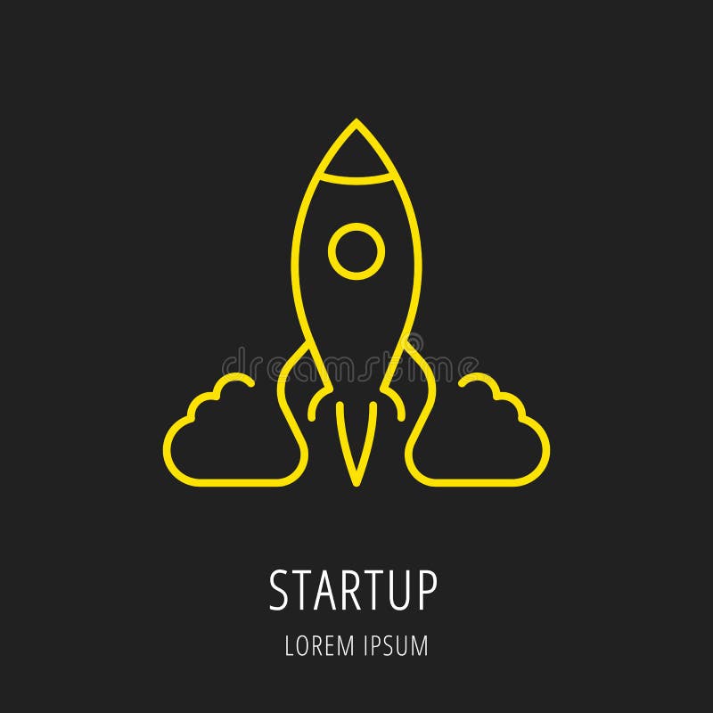 Vector Logo Template Startup Simple Stock de ilustración - Ilustración ...