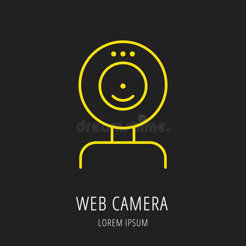 Vector Logo Template Web Camera Simple Stock de ilustración ...