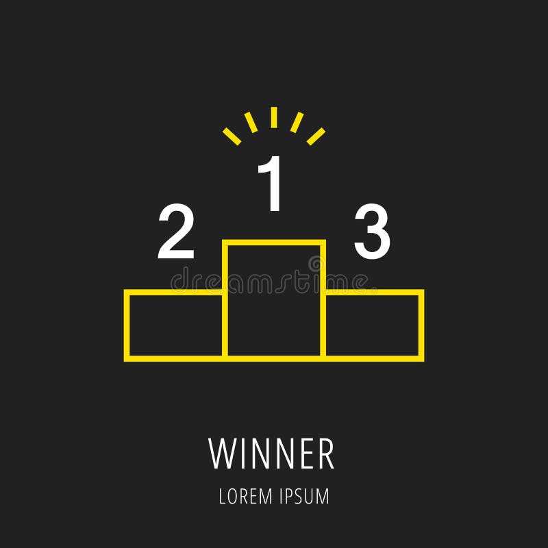 Vector Logo Template Winner Simple Stock de ilustración - Ilustración ...