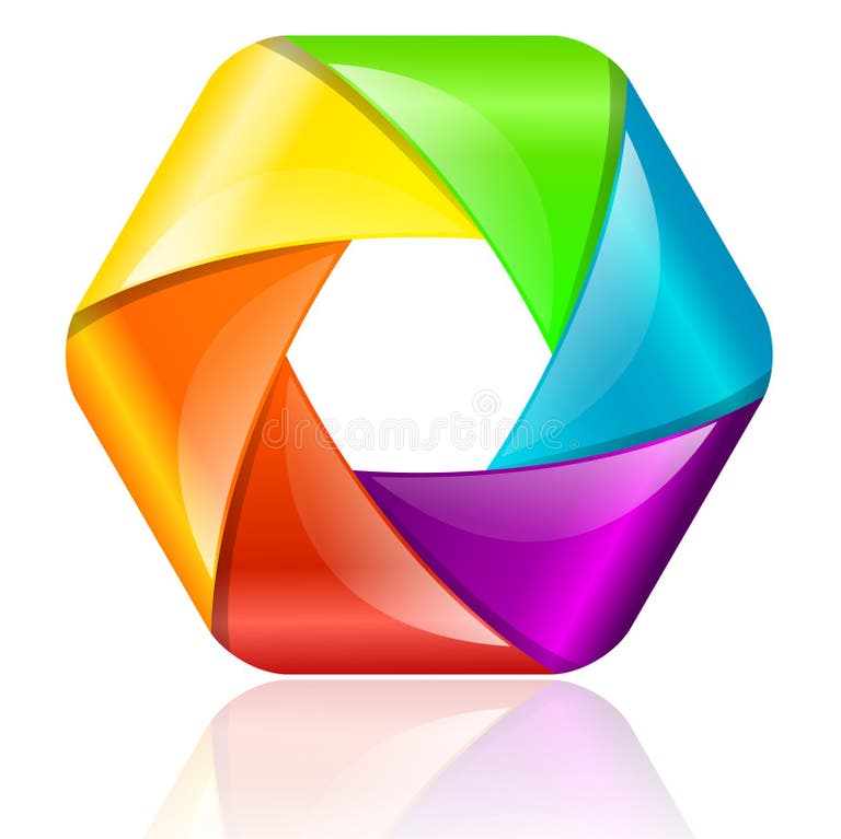 Vector logo stock vector. Illustration of hexagonal, aperture - 41232266