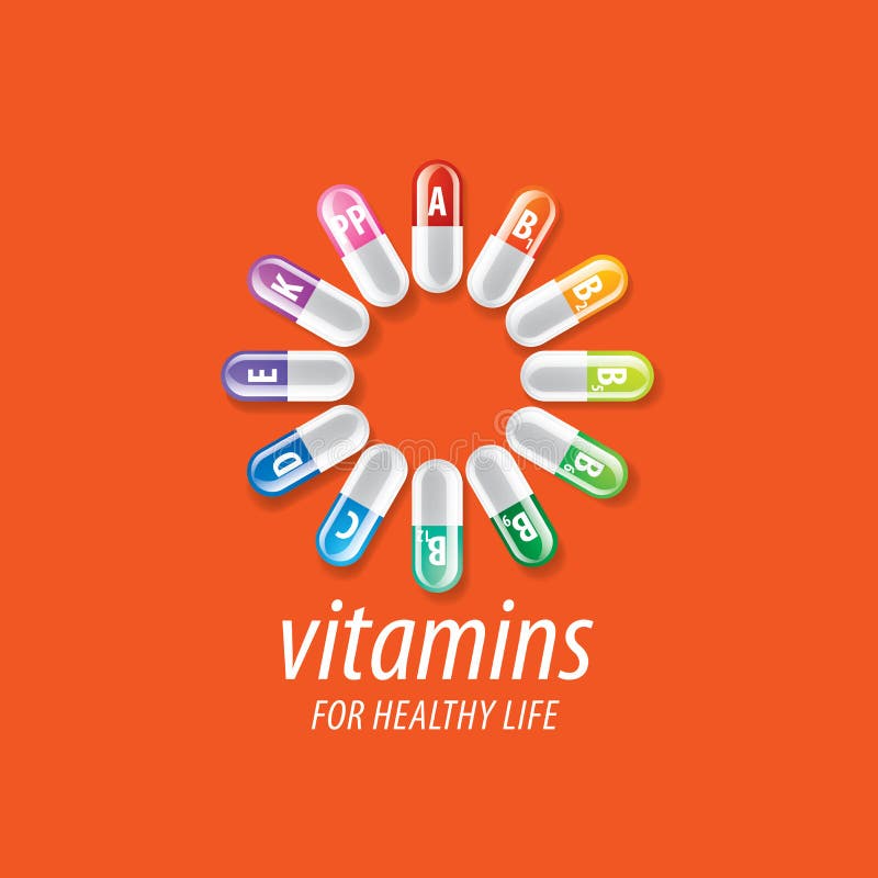 Vector logo vitamins stock vector. Illustration of life - 126241155