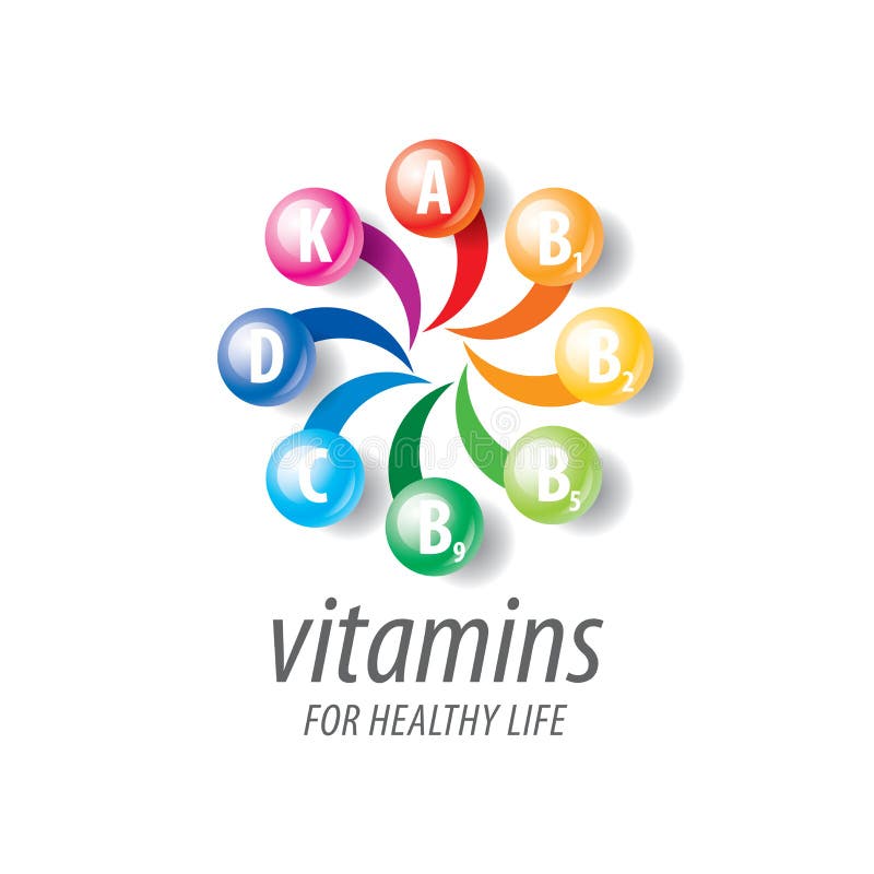 Vector logo vitamins stock vector. Illustration of logo - 126241156