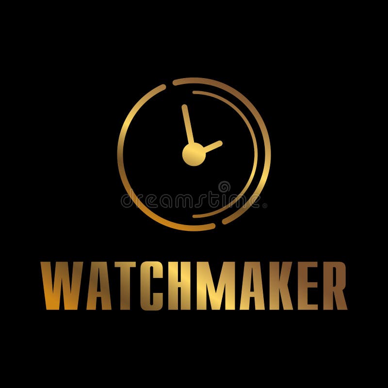 Vector Logo for Watchmaker and Watch Repair Stock Illustration ...